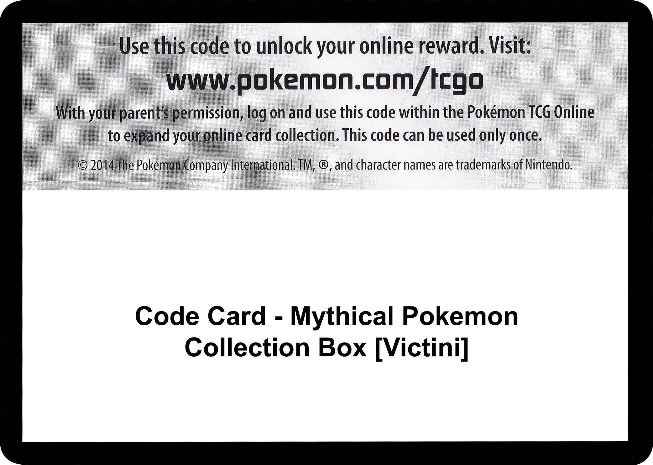 Code Card - Mythical Pokemon Collection Box [Victini] (Generations ...