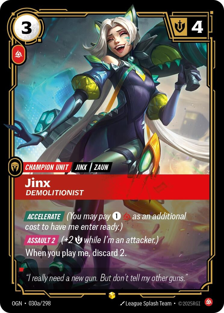 Jinx - Demolitionist (Alternate Art) (030a/298) (Origins) – Troll Aus ...